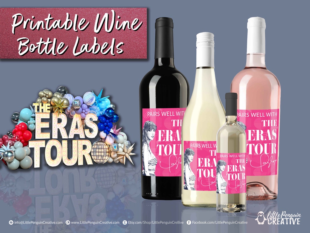 Printable "pairs Well With Eras Tour" Taylor Swift Multi-size Pink Wine ...