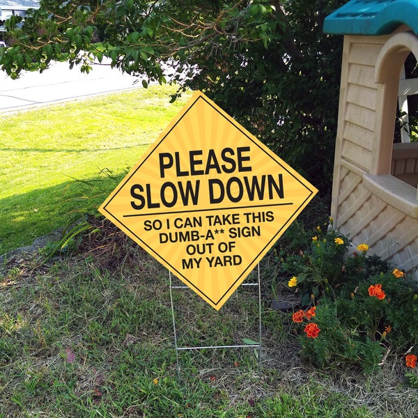 Slow Down Signs - Etsy