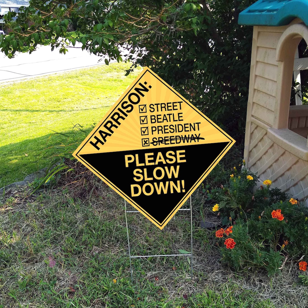 Double-sided harrison Street Custom 23x23 Yard Sign - Etsy