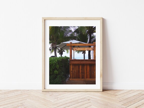 Coconut Shack Print Caribbean Print Island Life Photo Turks - Etsy