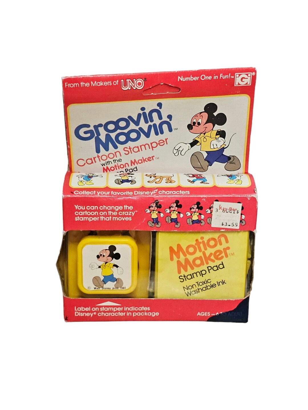 Vintage 1981 Walt Disney Mickey Mouse Moovin Groovin Motion Maker ...