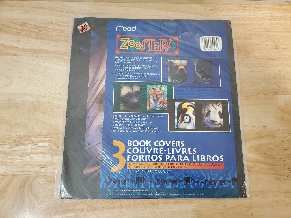 Vintage 1996 Mead Zoosters 3 Book Covers - Etsy