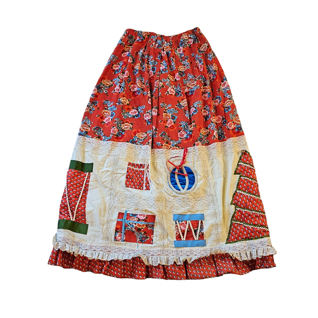 Vintage Chessa Davis Medium Christmas Maxi Skirt - Etsy