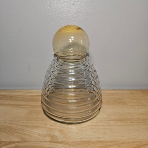 Vintage Glass Clear Beehive Cookie Jar - Etsy