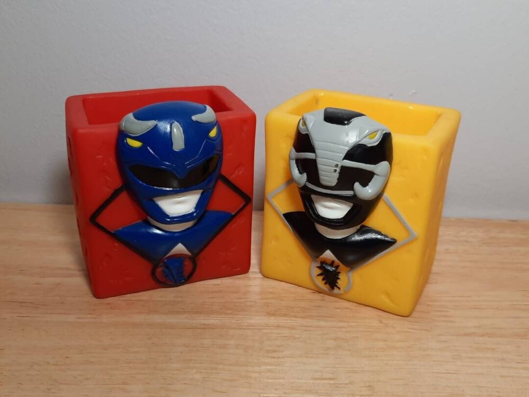 Vintage 1994 Saban Mighty Morphin Power Rangers Juice Box Holders - Etsy