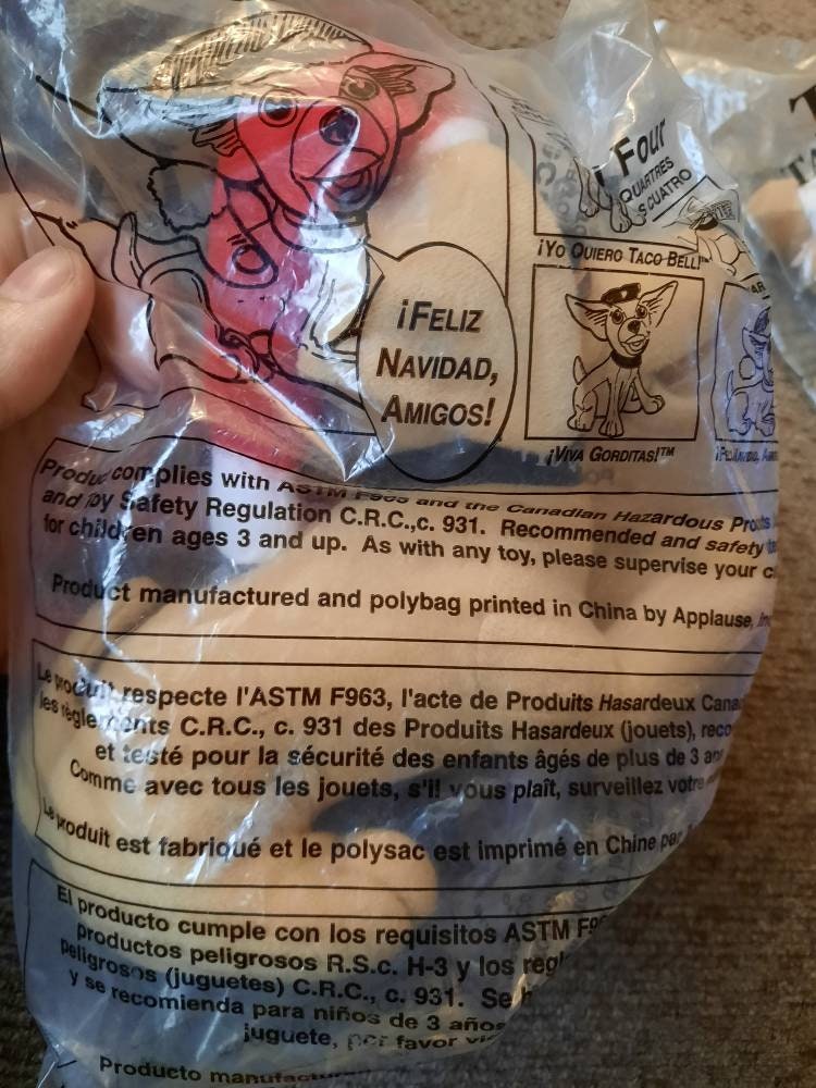 Vintage Taco Bell Talking Chihuahua Dog Mascots | Etsy