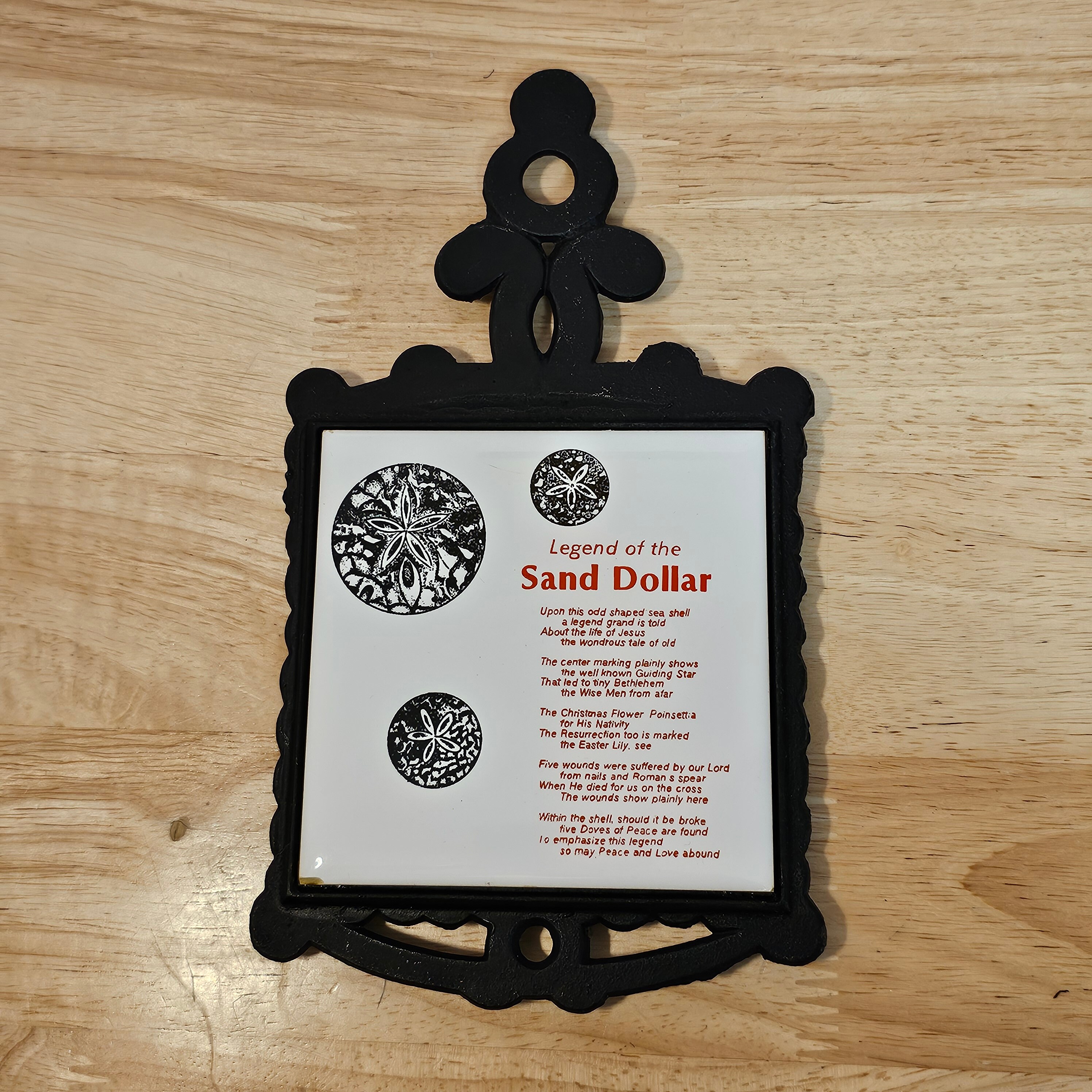 Vintage the Legend of the Sand Dollar Tile Trivet - Etsy