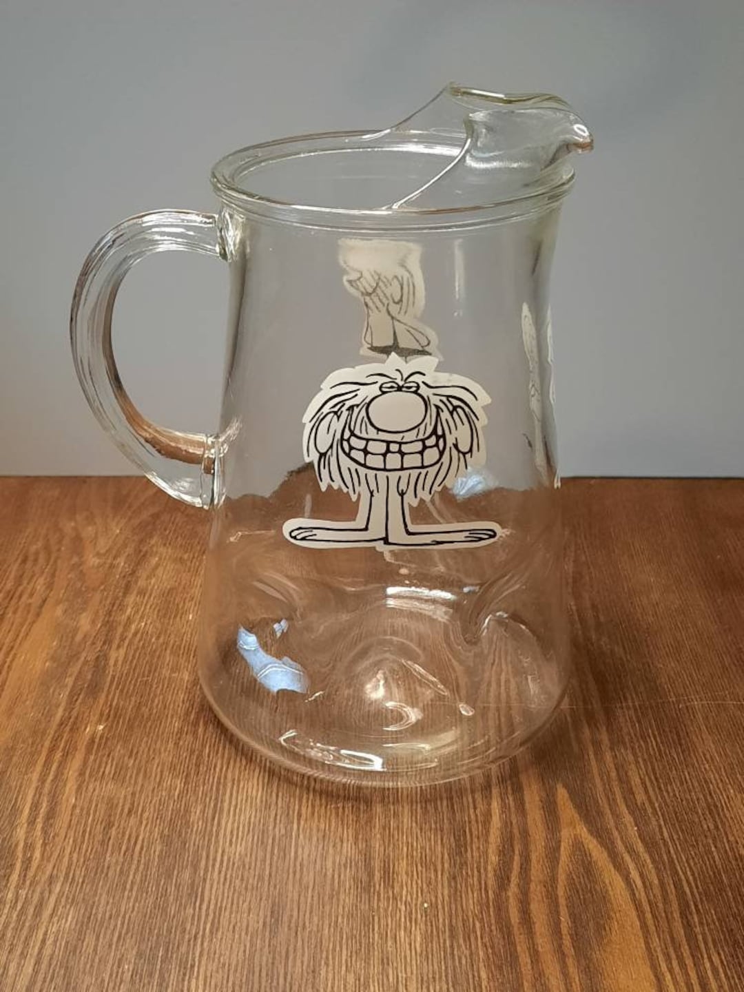 Vintage BC Comics Johnny Hart Glass Pitcher - Etsy