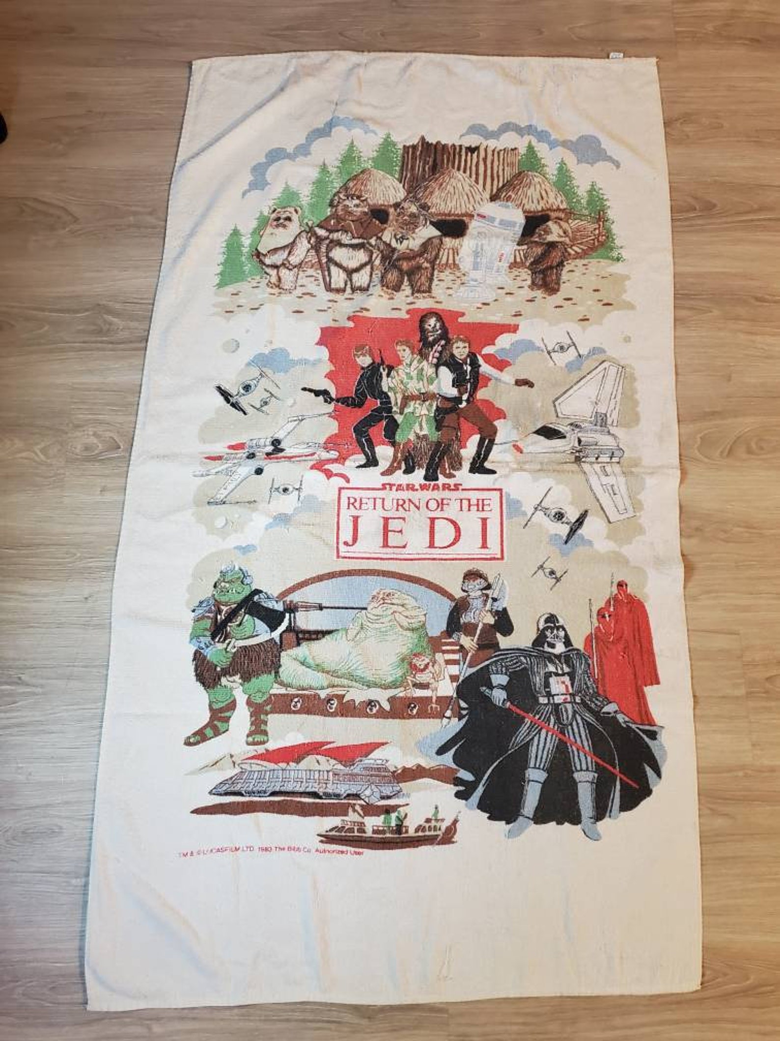 Vintage 1983 Star Wars Return of the Jedi Beach Towel - Etsy