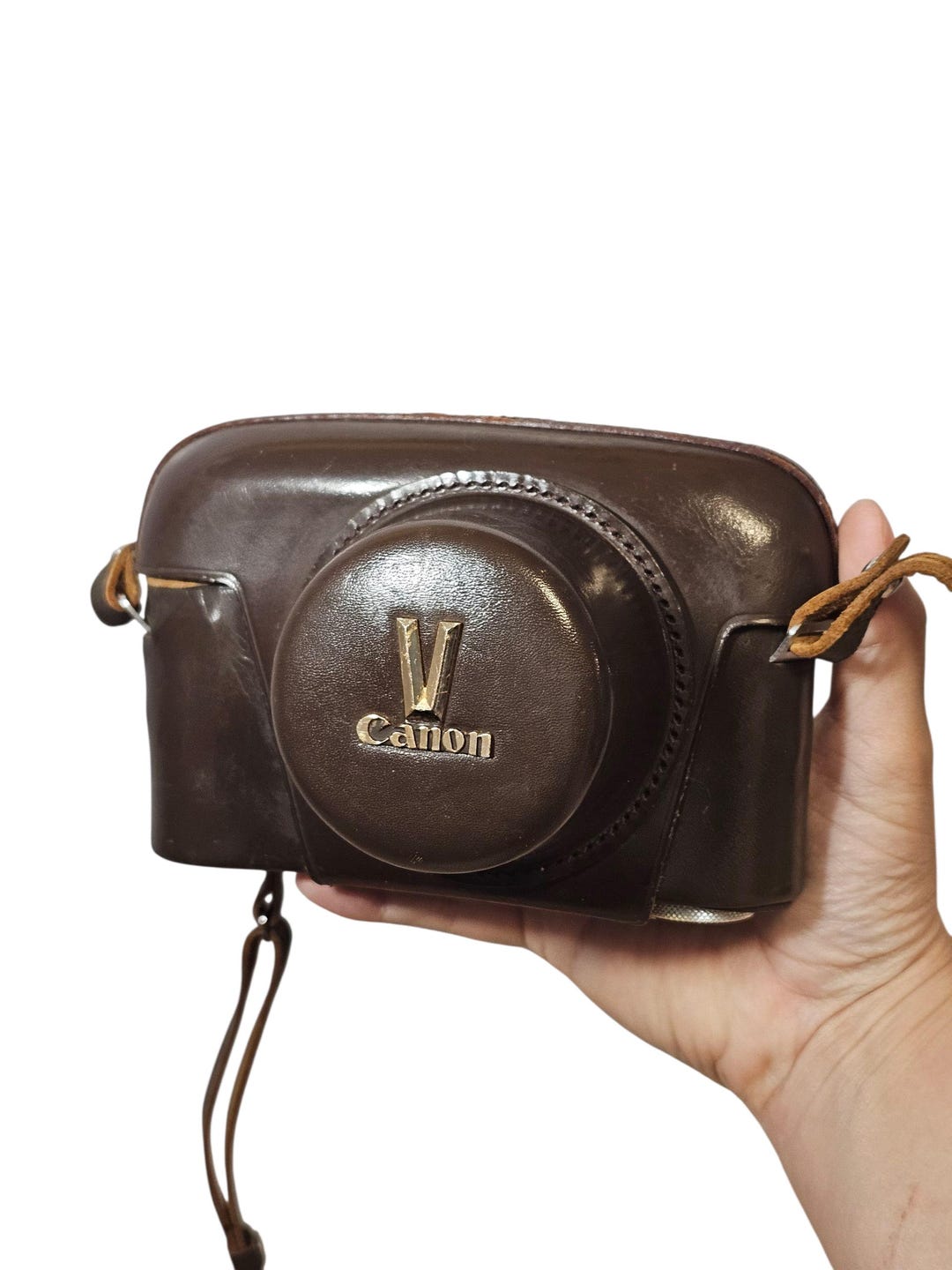 Vintage 1950's Canon VT De Luxe Z Rangefinder Brown Leather Camera Case ...