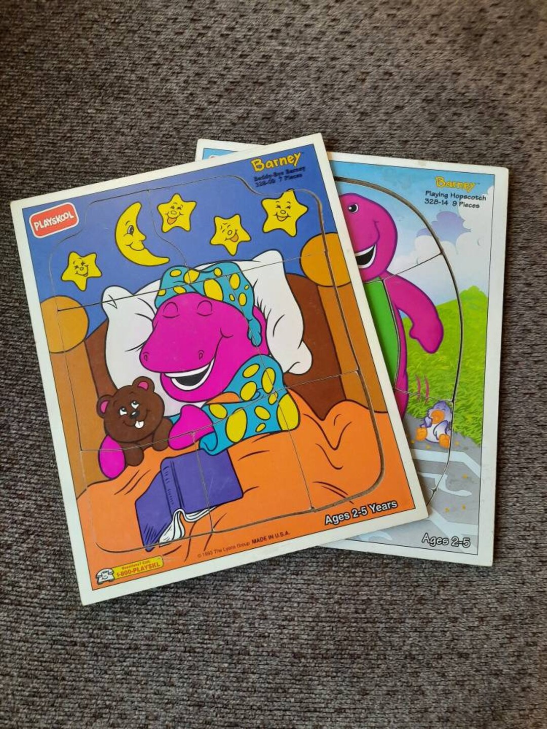 Vintage Playskool Barney Puzzles - Etsy