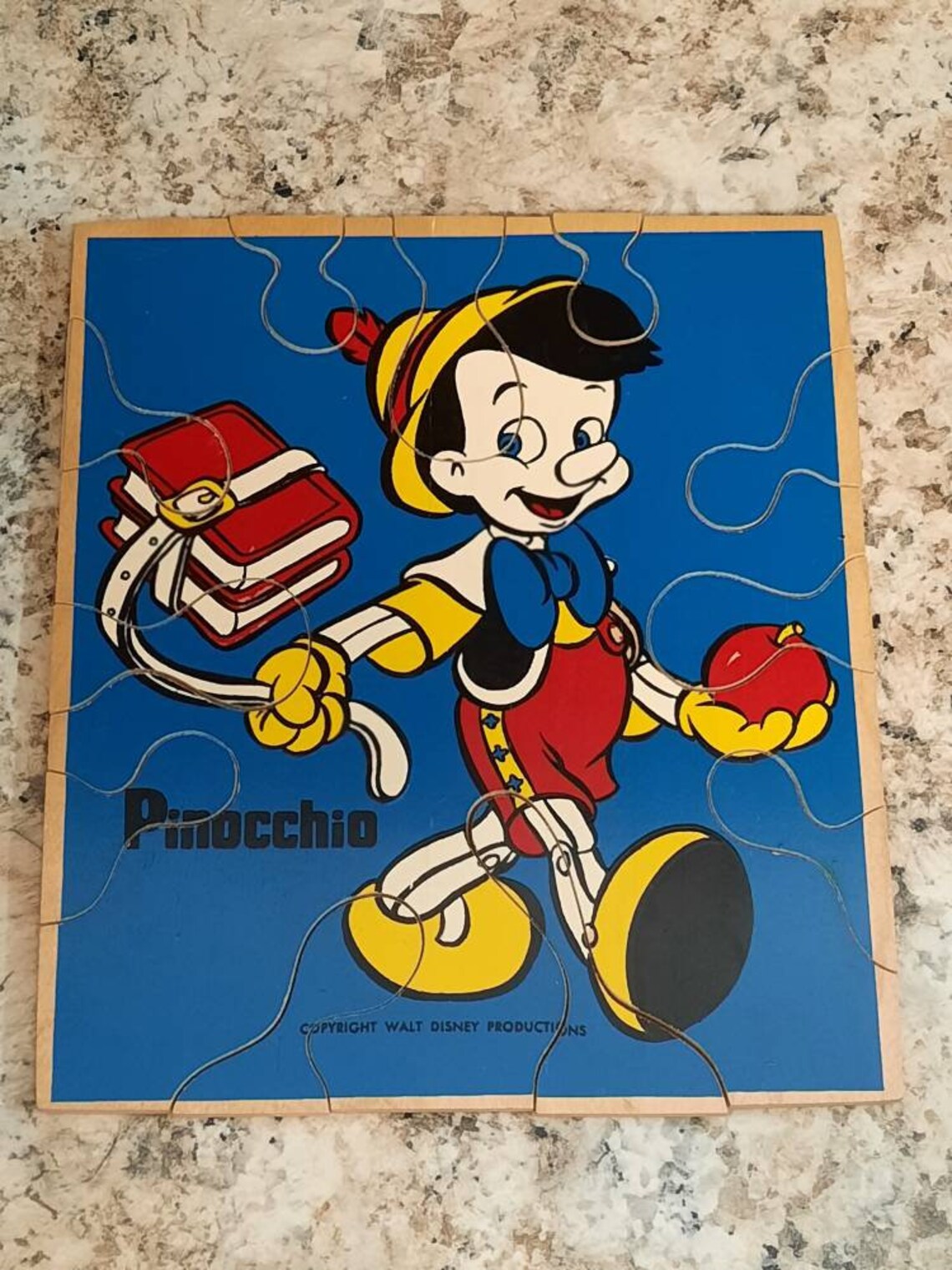 Vintage Walt Disney Pinocchio & Geppetto Wooden Puzzles - Etsy