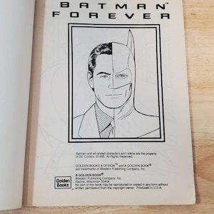 Vintage 1995 Batman Forever Coloring Book - Etsy