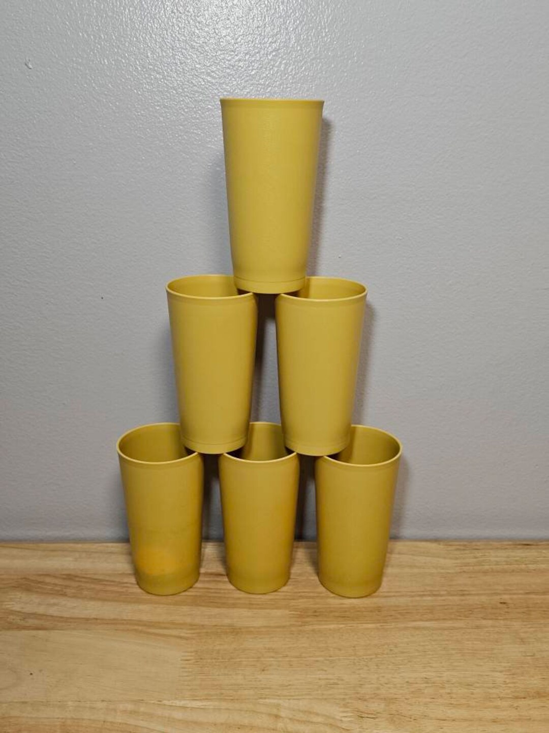 Vintage Tupperware Yellow 12oz Drinkware Tumbler Set - Etsy