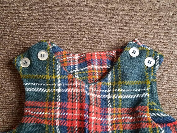 Vintage Jack Tar Togs Plaid One Piece Romper - Gem