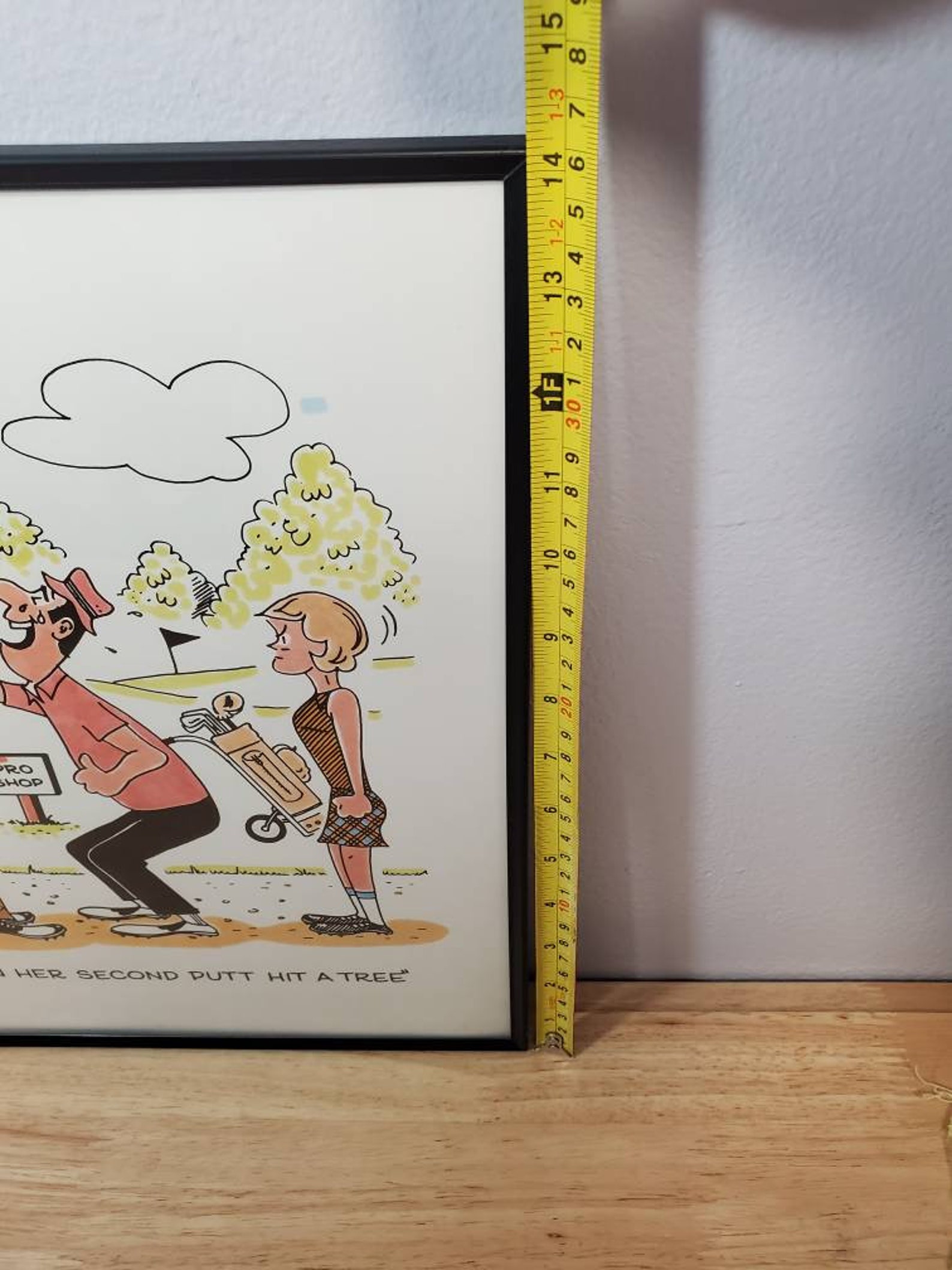 Vintage 1974 Bill Davey Cartoon Art Framed - Etsy