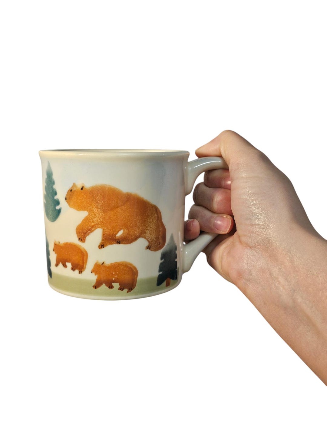 Vintage Hartstone Pottery High Country Bear & Cubs Stoneware Coffee Mug ...