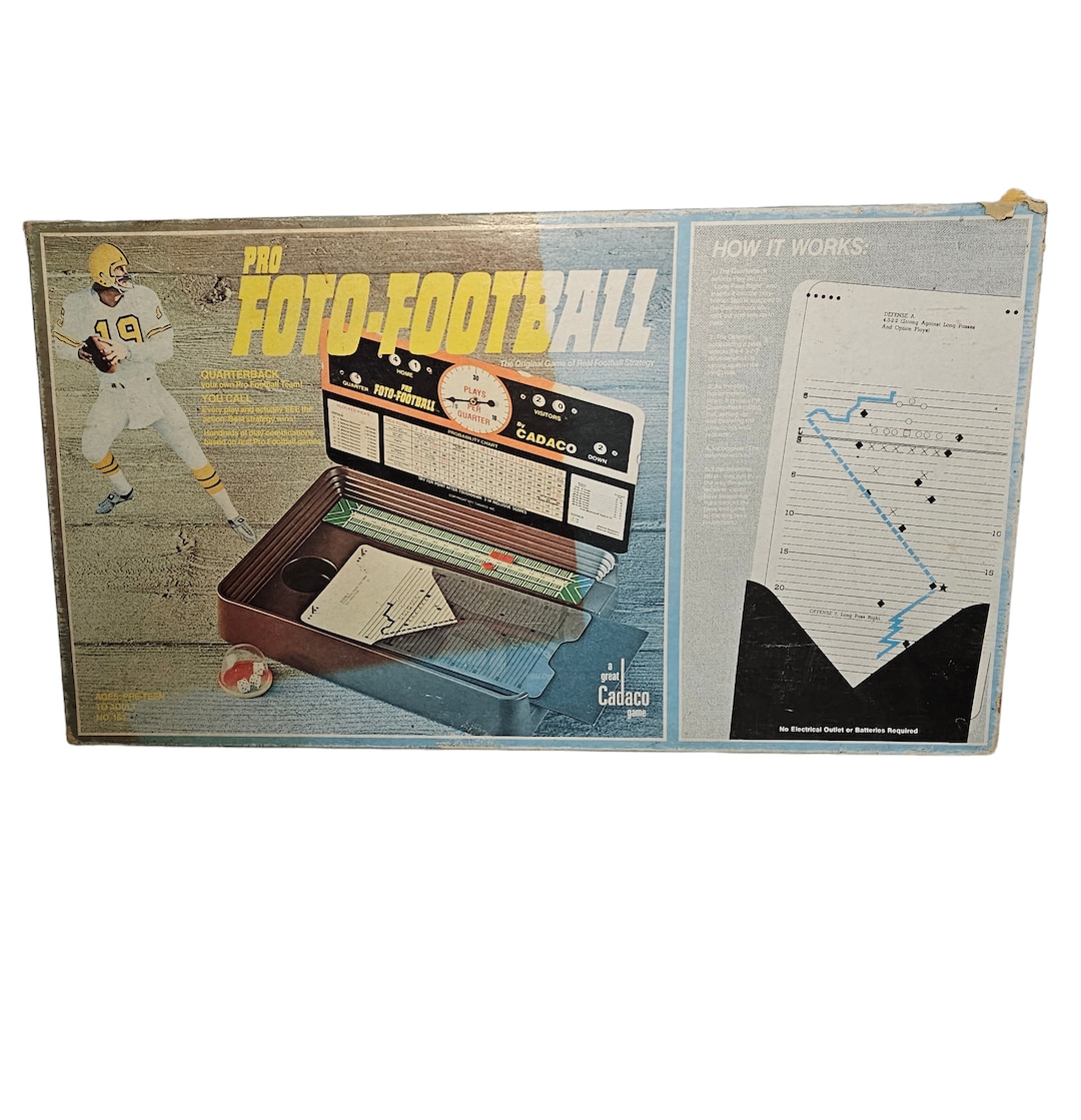 Vintage 1977 Pro Foto Football Game 100% Complete - Etsy