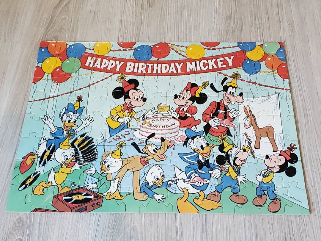 Vintage Disney Mickey Mouse Jigsaw Puzzle - Etsy