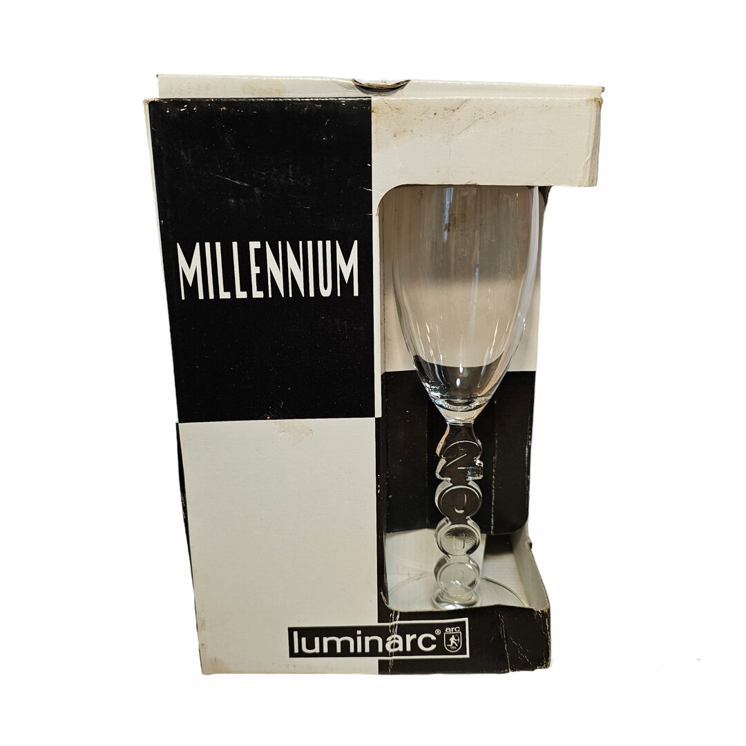 Vintage Luminarc Y2K Millennium Champagne Flute Glassware New in Box ...