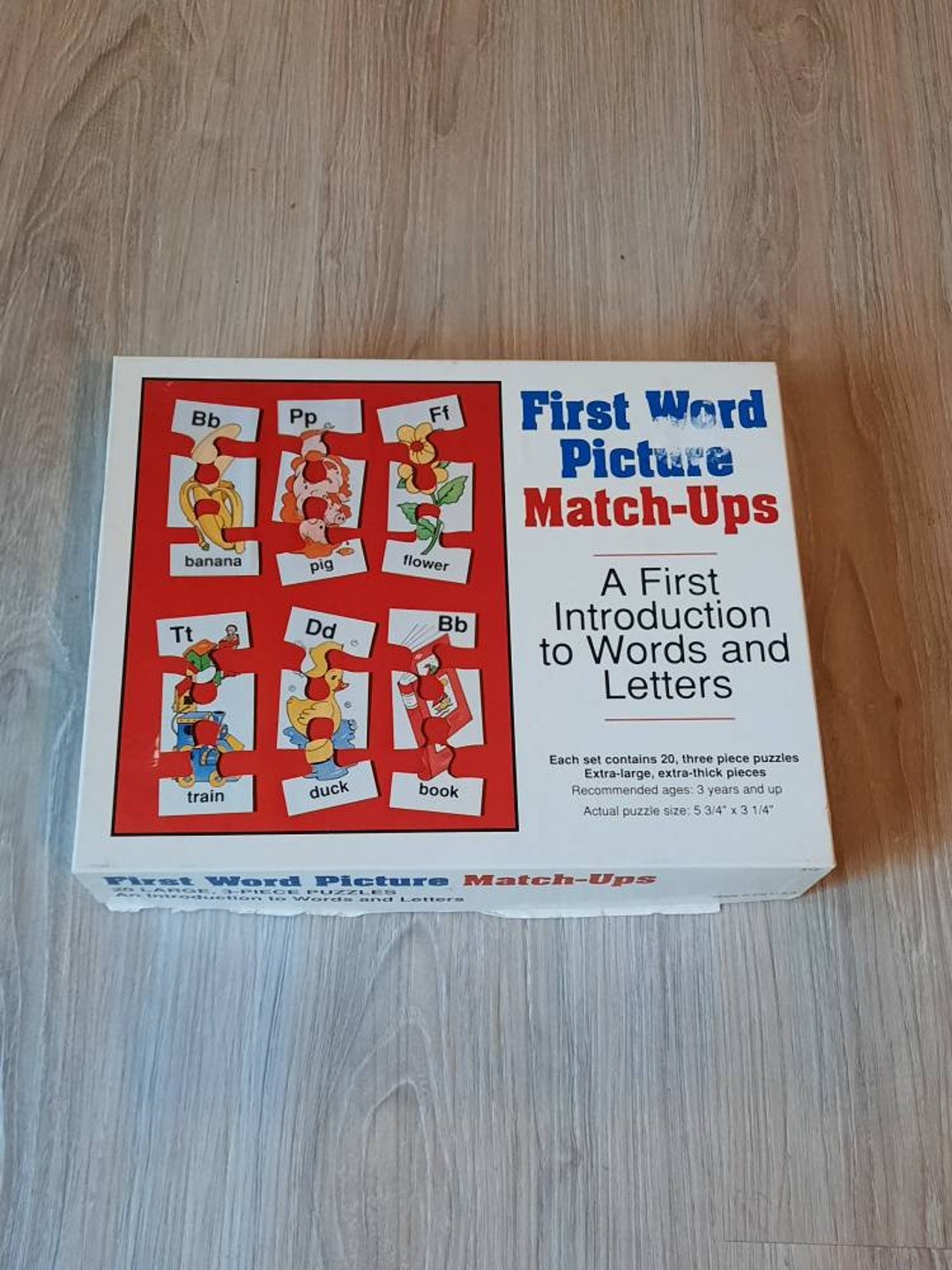 Vintage First Word Picture Match-ups Puzzle - Etsy