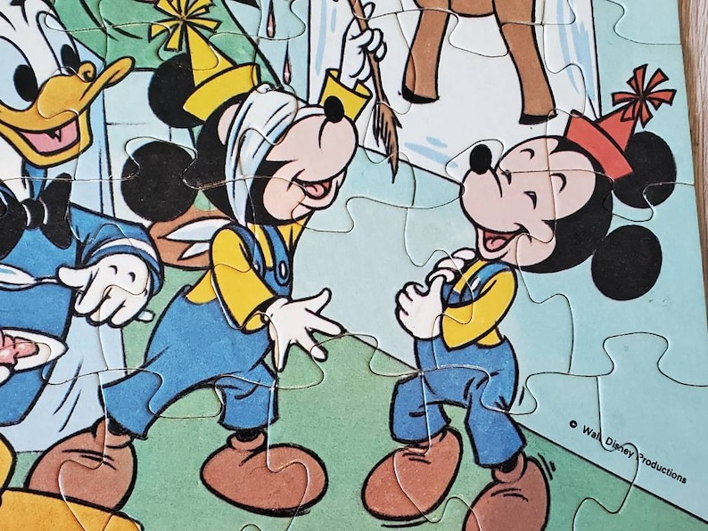Vintage Disney Mickey Mouse Jigsaw Puzzle - Etsy