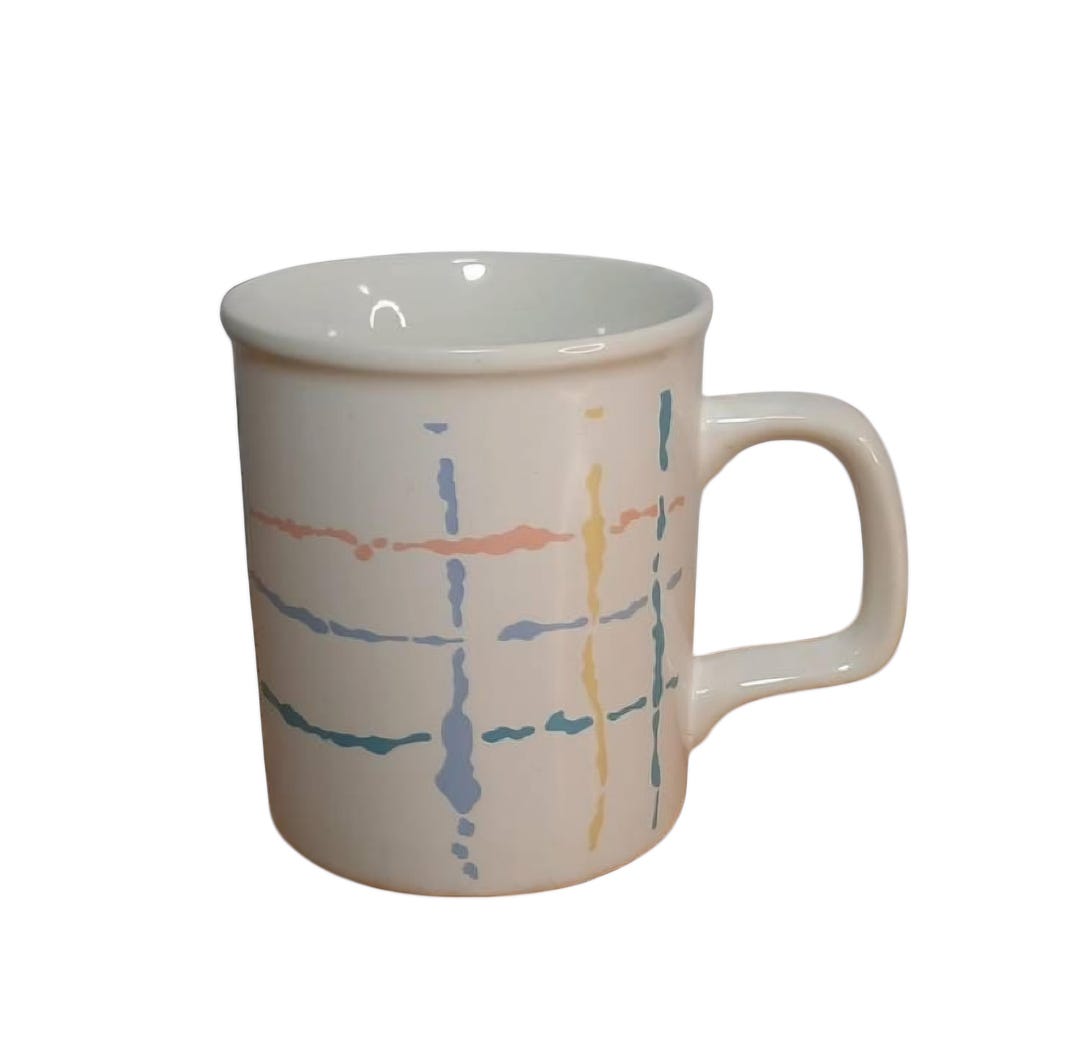 Vintage 1990 Love Mug Pastel Rainbow Coffee Mug - Etsy