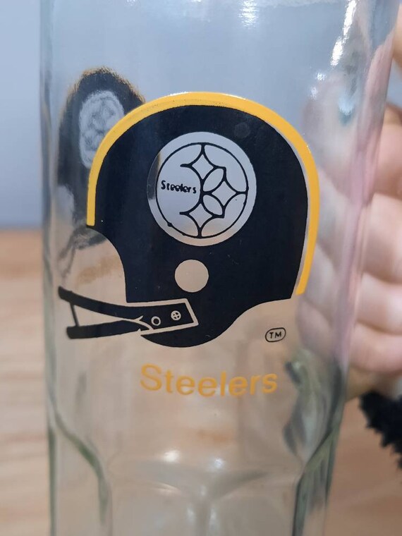Vintage NFL Pittsburgh Steelers Glass Stein - Etsy