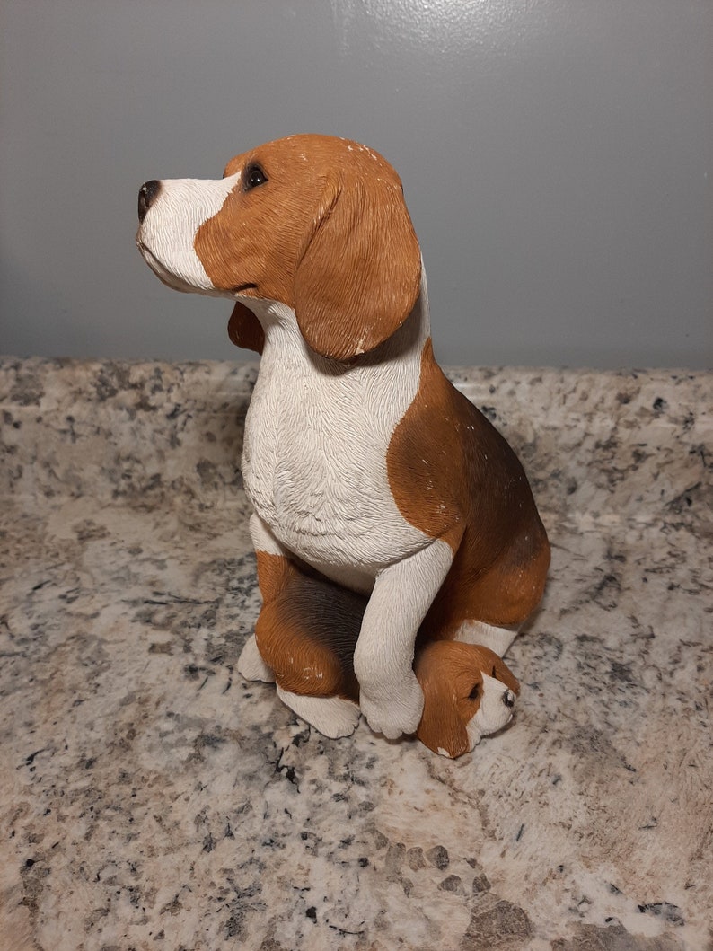 Vintage 1993 Sandra Brue Beagle Dog & Puppy Sandicast 8 - Etsy