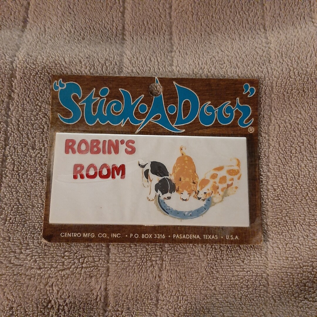 Vintage Stick A Door Robin's Room Personal Door Plaque - Etsy