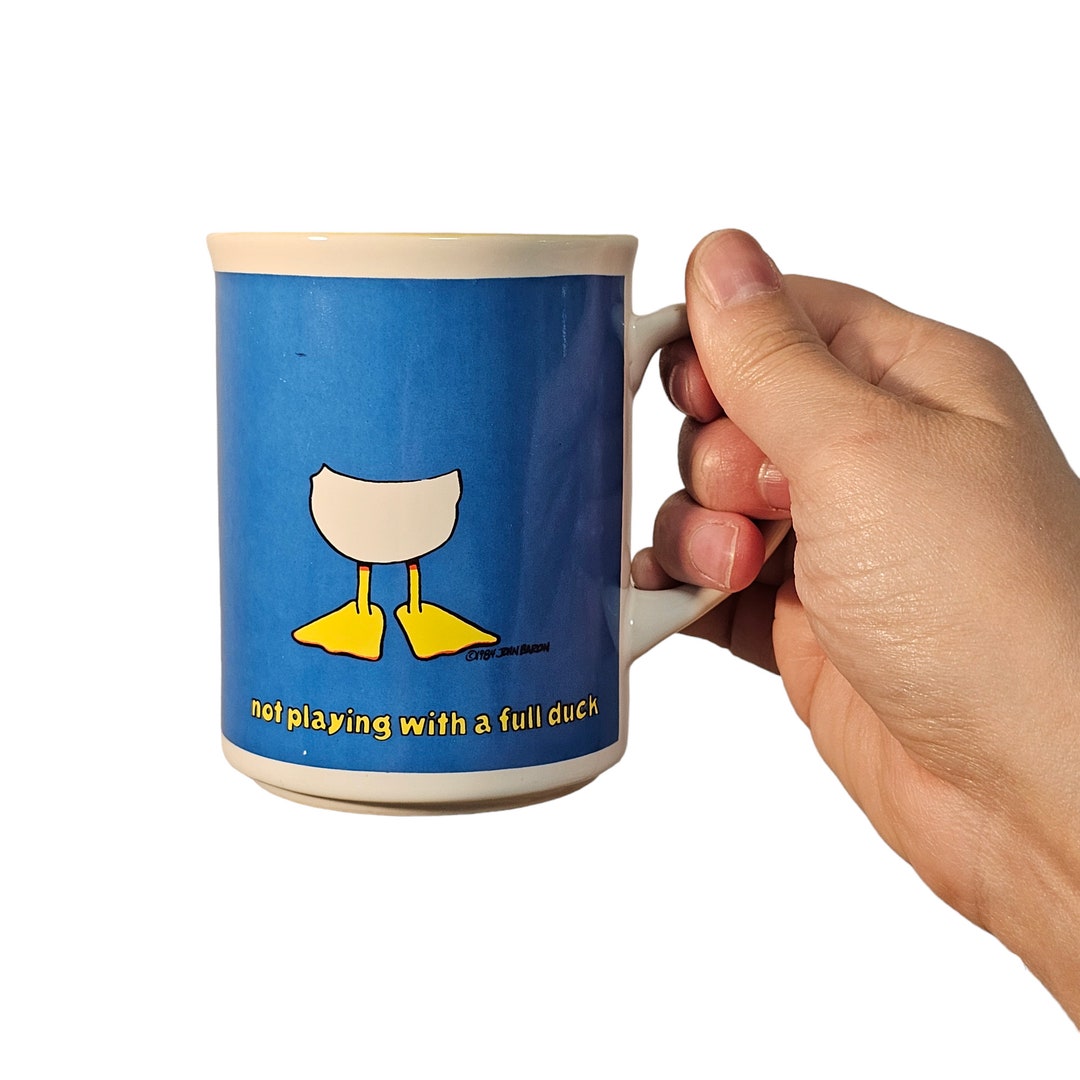Vintage 1985 John Baron Ducktales "not Playing With A Full Duck" Coffee ...