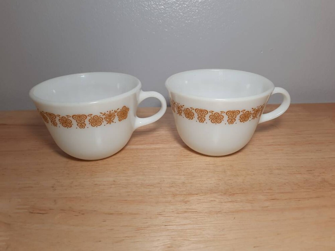 Vintage Corning Butterfly Gold Tea Cups - Etsy