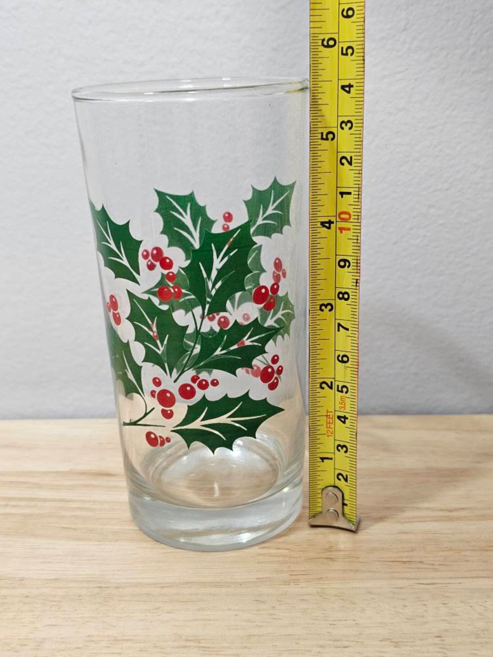 Vintage Indiana Glass Holly Christmas Tumblers Drinkware - Etsy