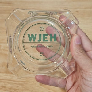 Vintage WJEH Radio Station Gallipolis Ohio Glass Ashtray - Etsy