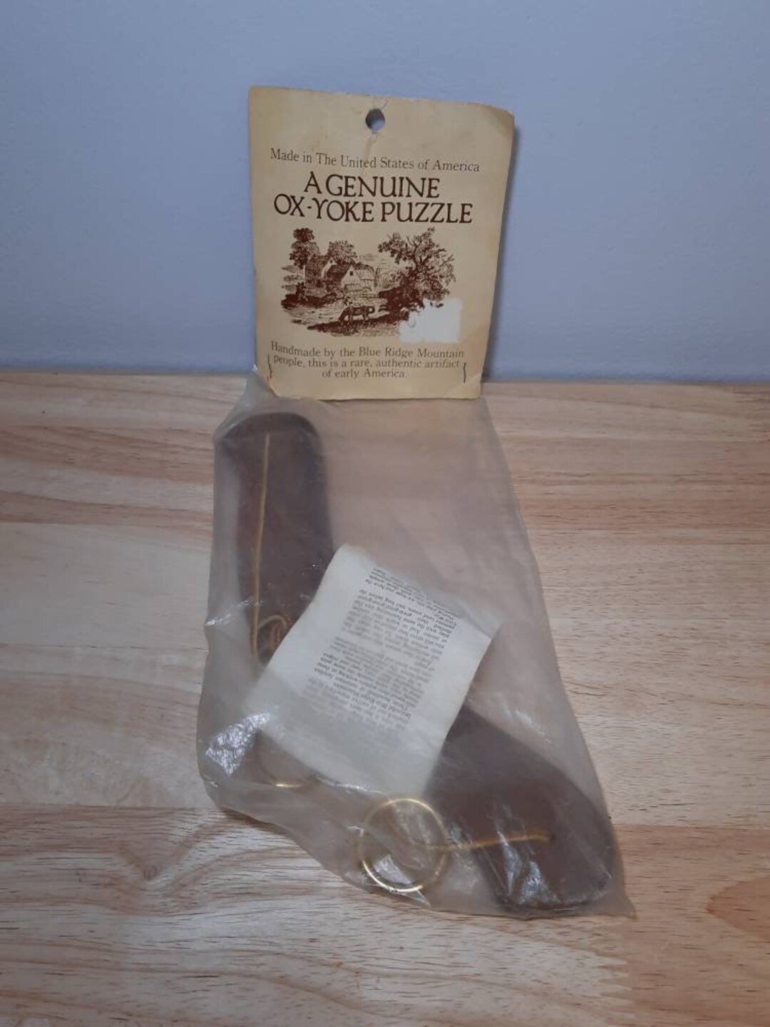 Vintage Wooden Ox-yoke Puzzle - Etsy