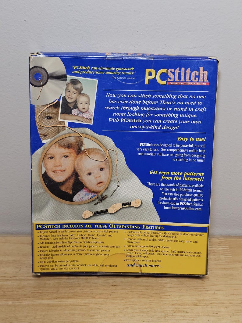 Vintage 2003 PC Stitch Cross Stitch Pattern Design Software Version 7 ...