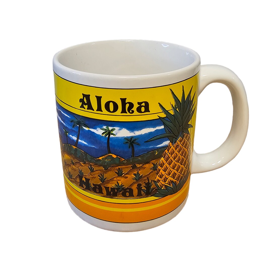 Vintage Aloha Hawaii Souvenir Ceramic 12oz Coffee Mug - Etsy