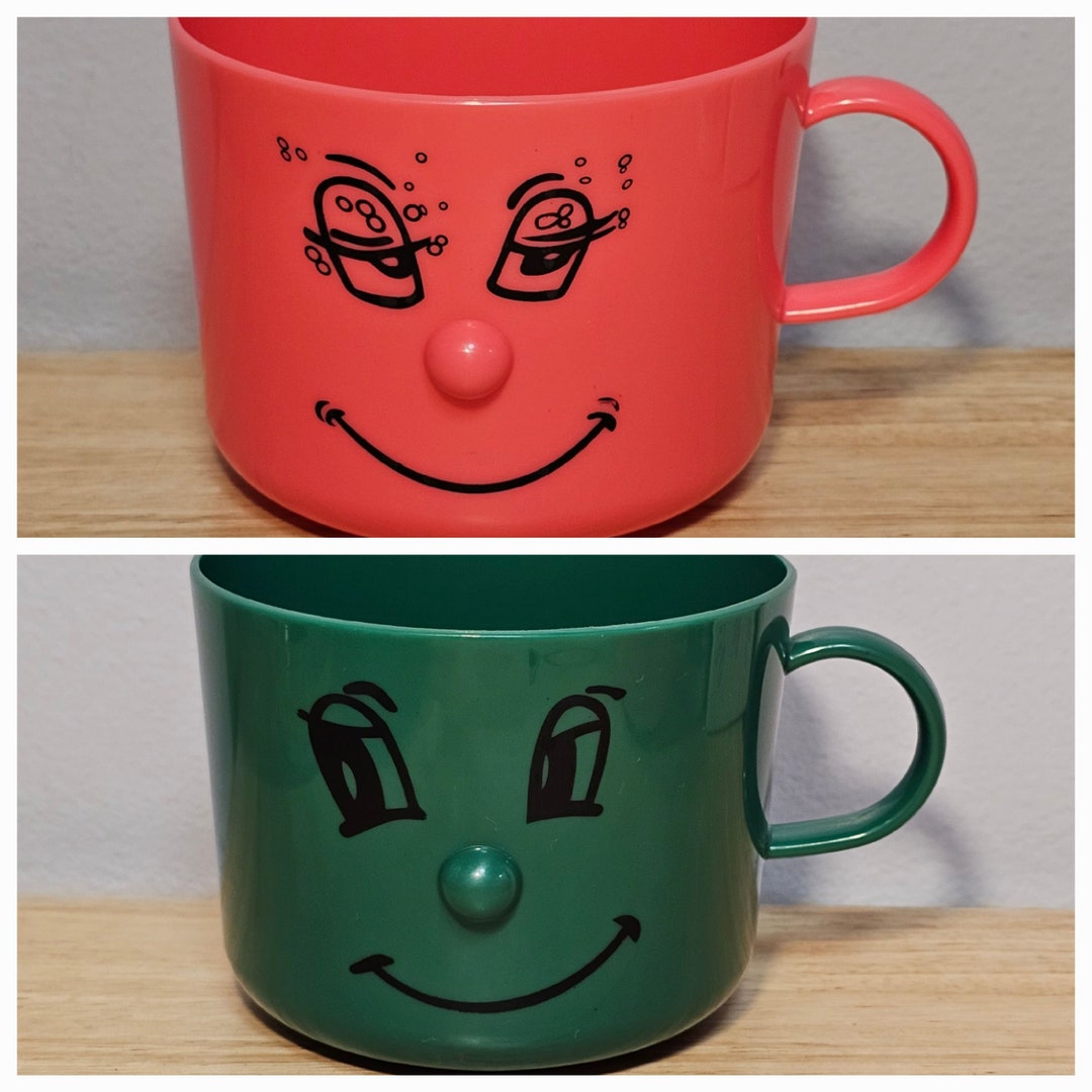 Vintage 70's Dolce Vita Plastic Anthromorphic 3D Smiley Face Coffee ...
