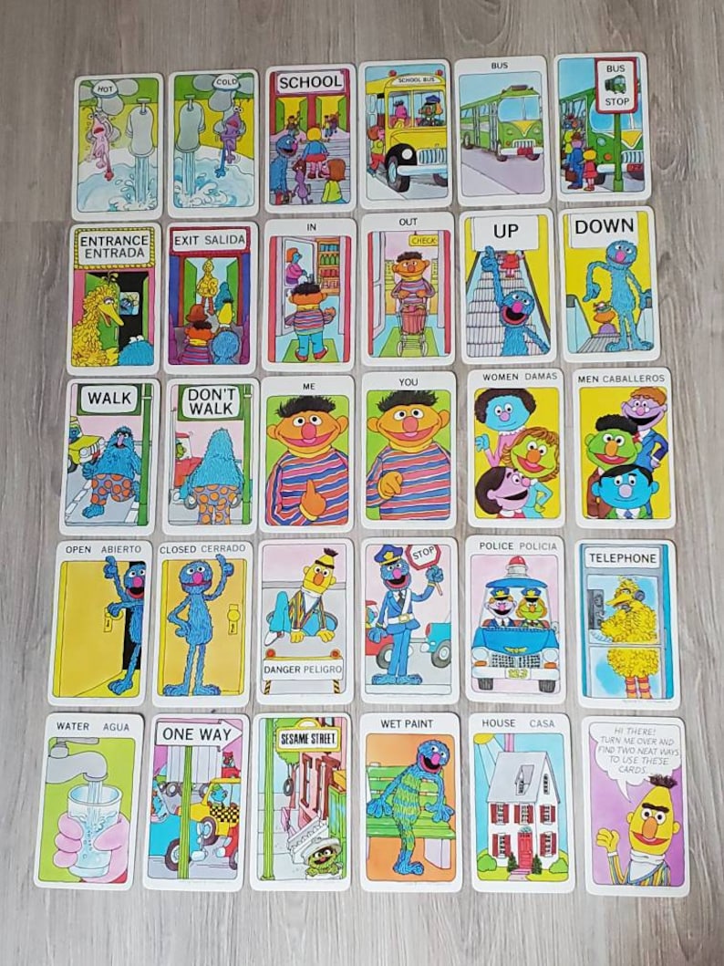 Vintage Sesame Street Preschool See & Know Cards - Etsy