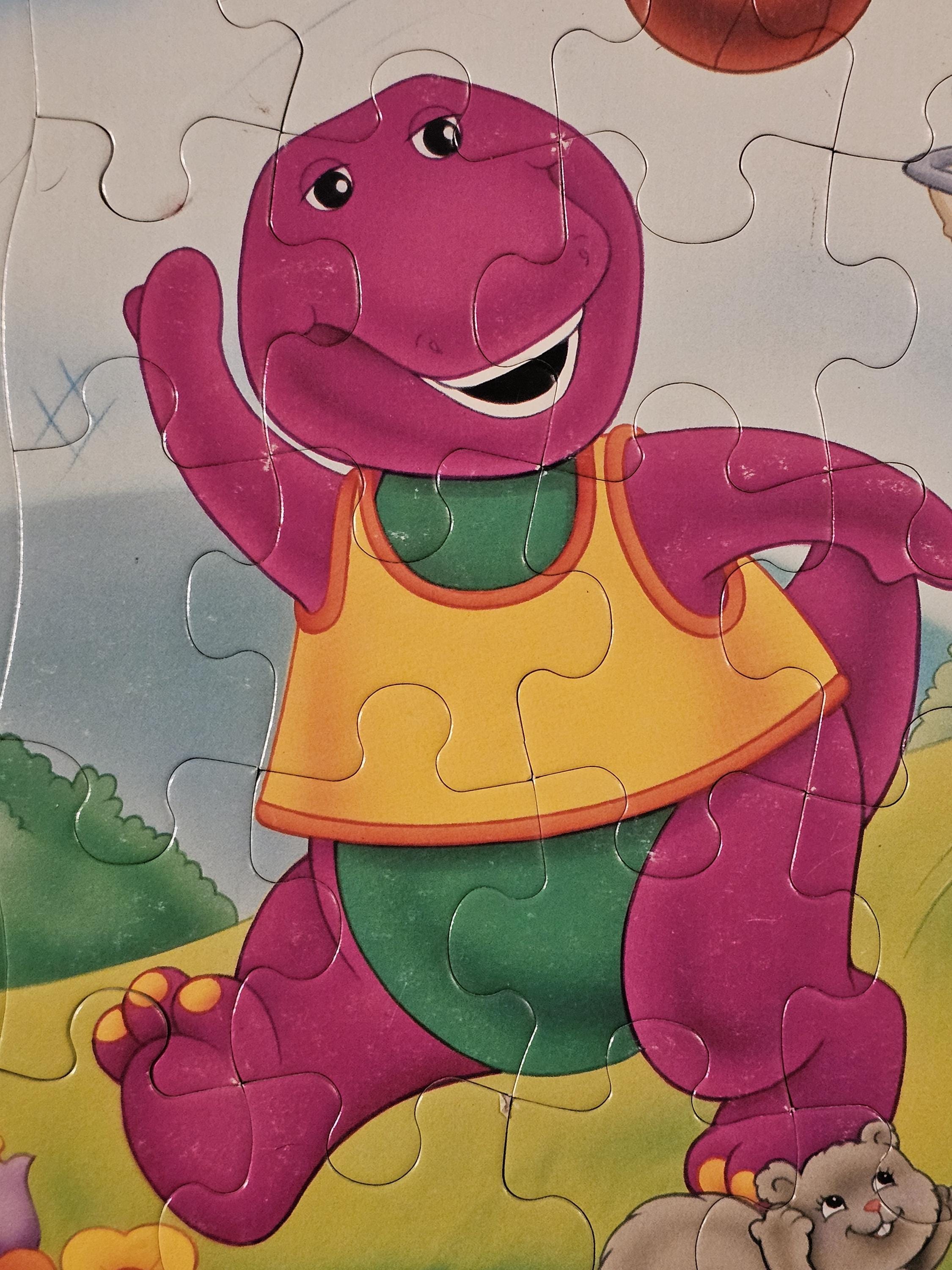 Vintage 1993 Milton Bradley Barney 25 Piece Frame Tray Puzzle - Etsy