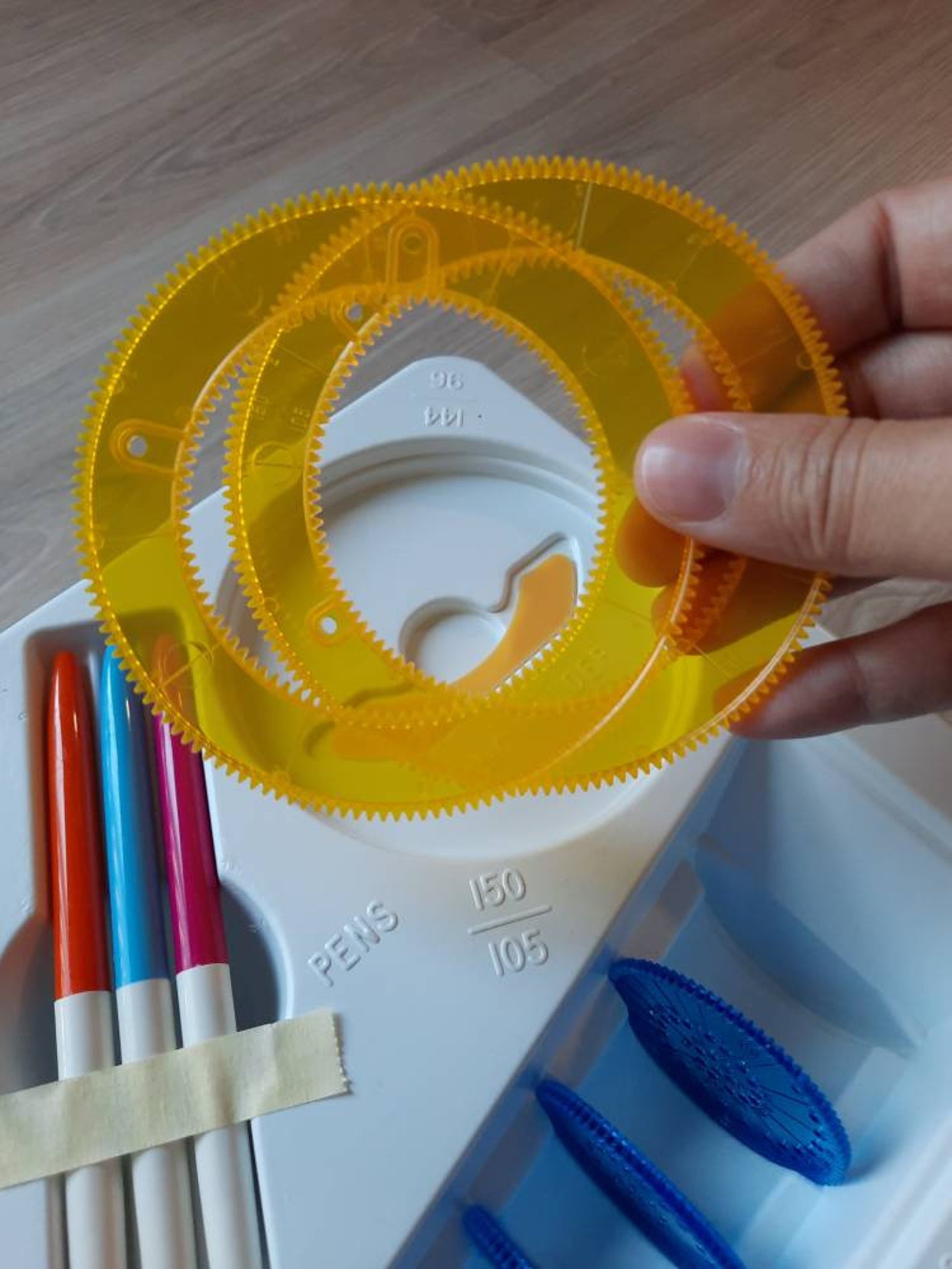 Vintage 1986 Kenner Spirograph Stencil Set - Etsy