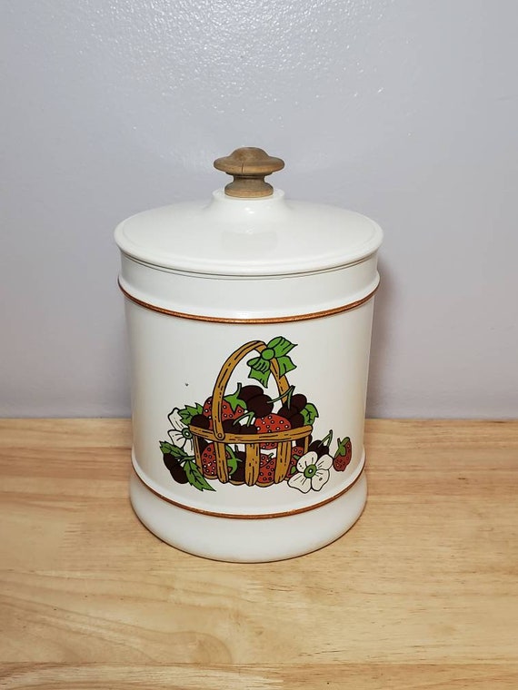 Vintage Kromex Aluminum Strawberry Canister - Etsy