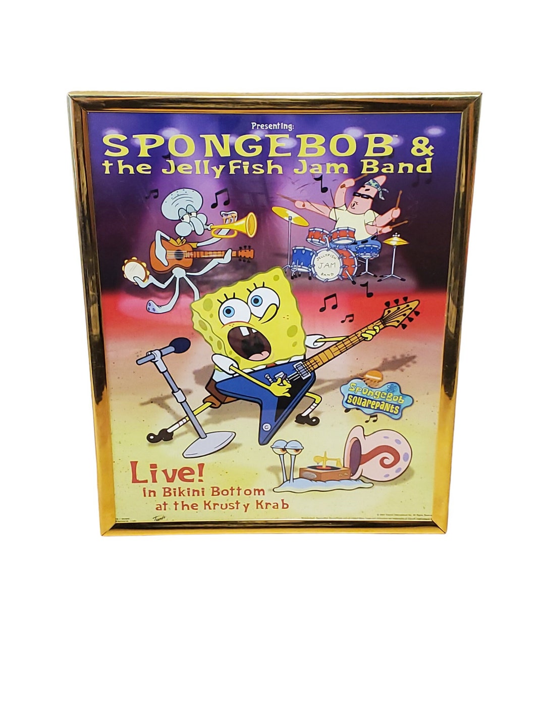 Vintage 2003 Spongebob & the Jellyfish Jam Band 10x8 Framed Wall Decor ...