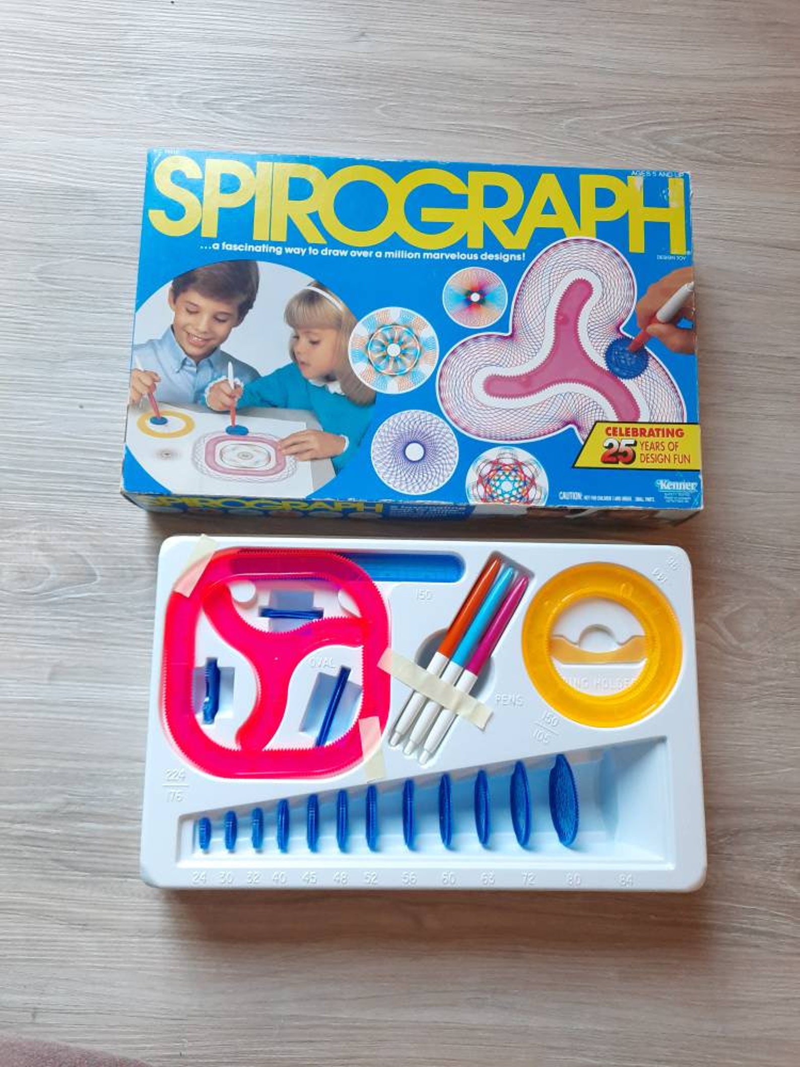 Vintage 1986 Kenner Spirograph Stencil Set - Etsy