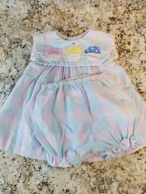 vintage toddler diaper dress - Gem