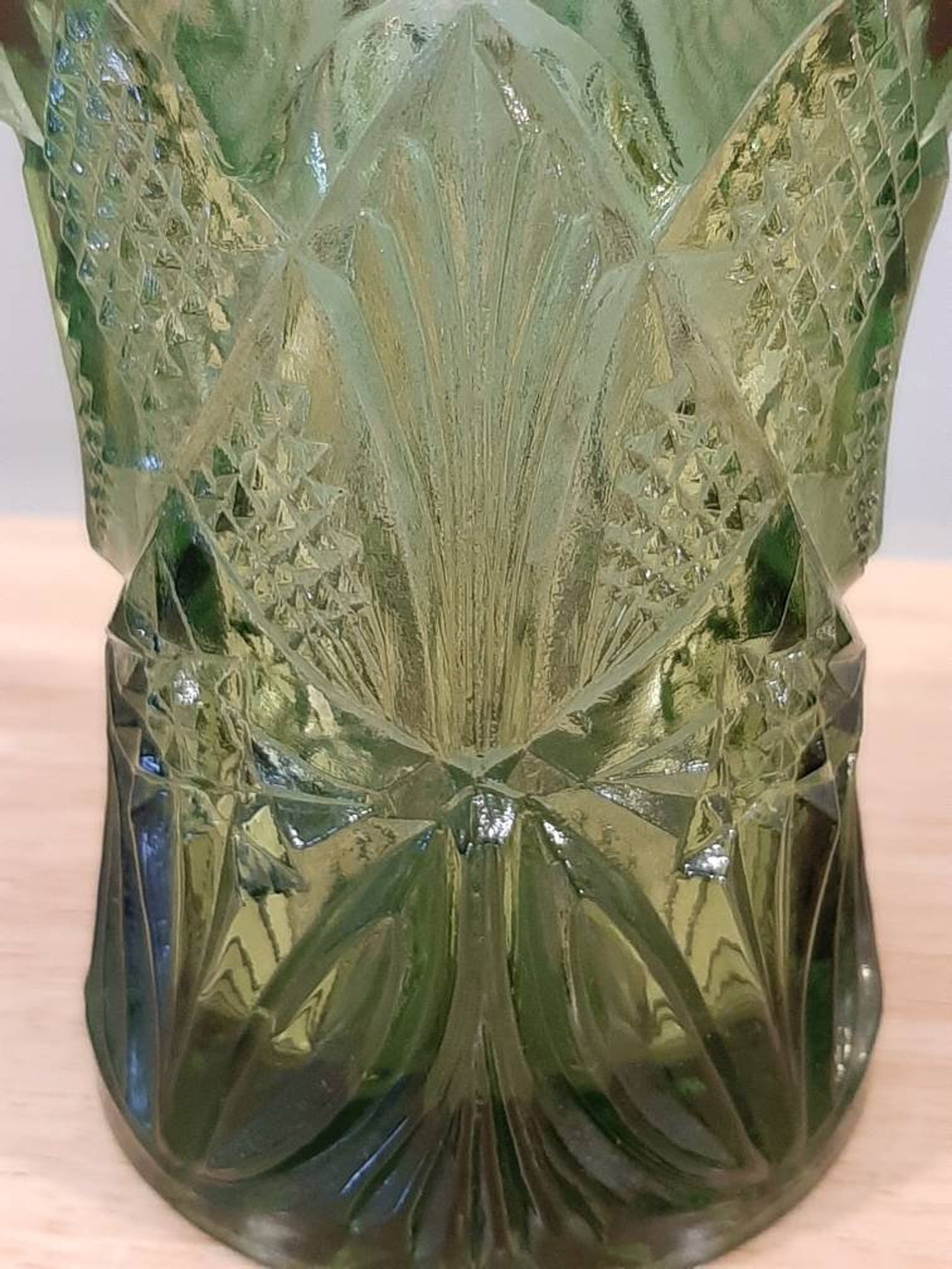 Vintage Green Glass Tumblers - Etsy