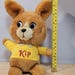 Vintage 1983 Hallmark Kip Kangaroo 9" Shirt Tales Hasbro Softies Plush ...
