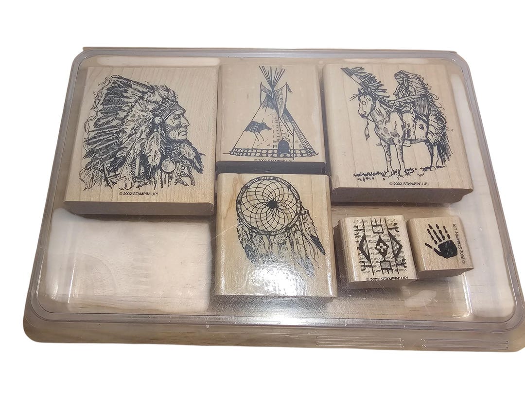 Vintage 2002 Stampin' Up! Dream Catcher Native American Indian Set of 6 ...