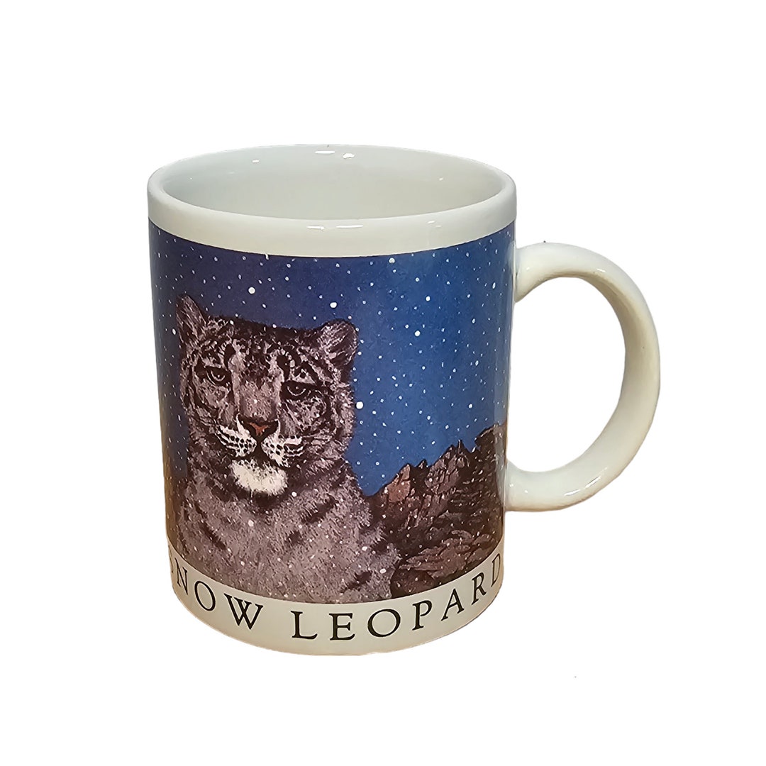 Vintage 1990 National Wildlife Snow Leopard Coffee Mug - Etsy