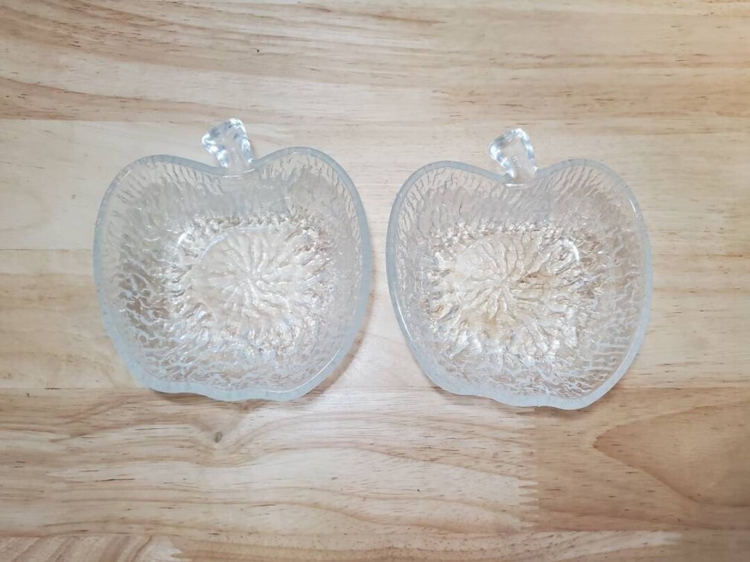 Vintage Covetro Italian Apple Shaped Glass Bowls - Etsy